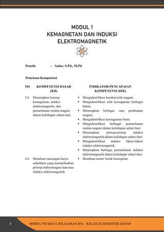 Modul 1 pembelajaran 1-kemagnetan dan induksi elektromagnetik | PDF