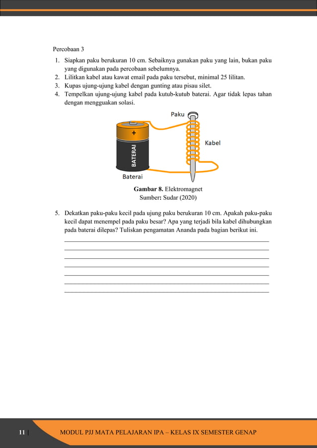 Modul 1 pembelajaran 1-kemagnetan dan induksi elektromagnetik | PDF
