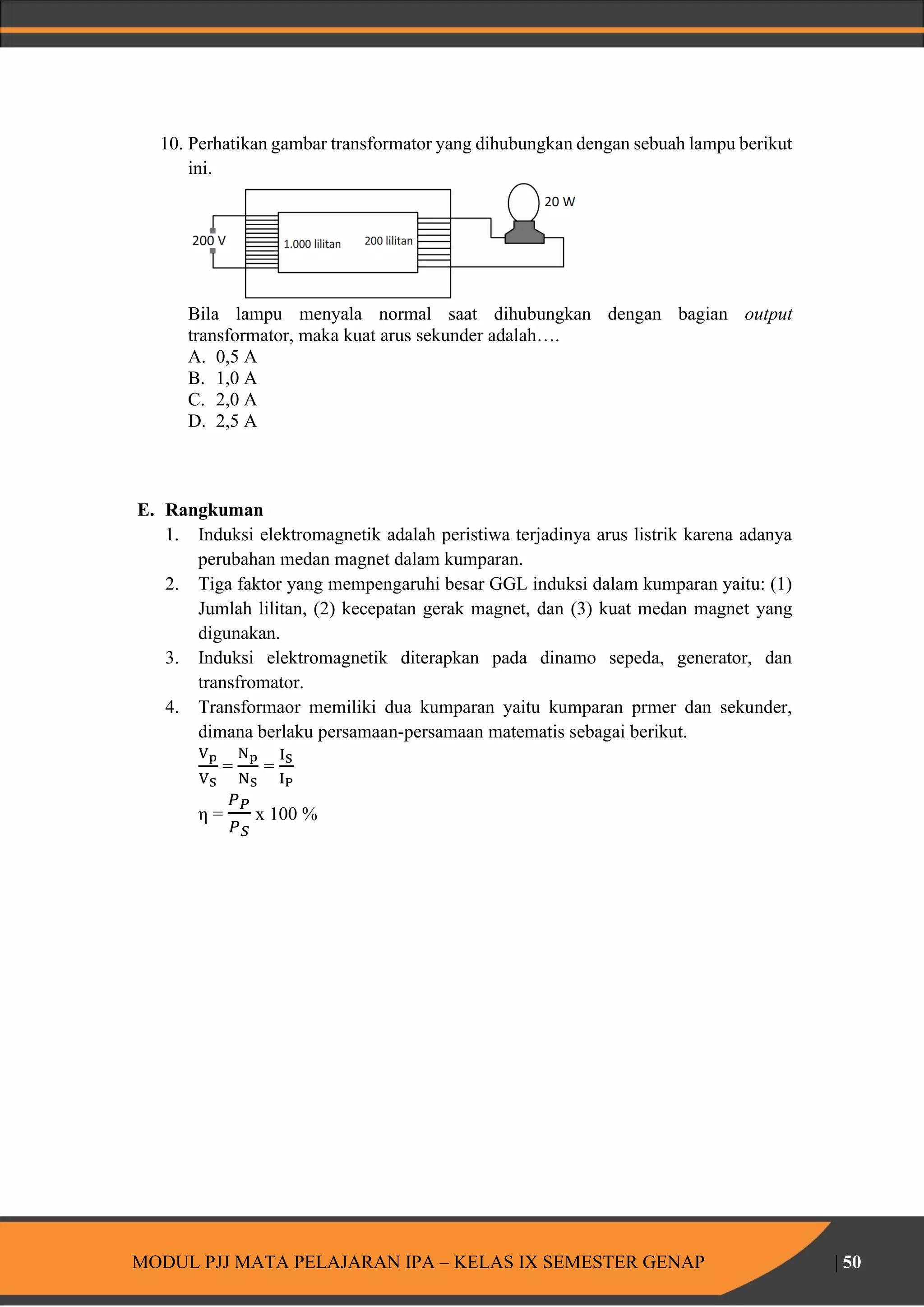 Modul 1 pembelajaran 3-kemagnetan dan induksi elektromagnetik | PDF
