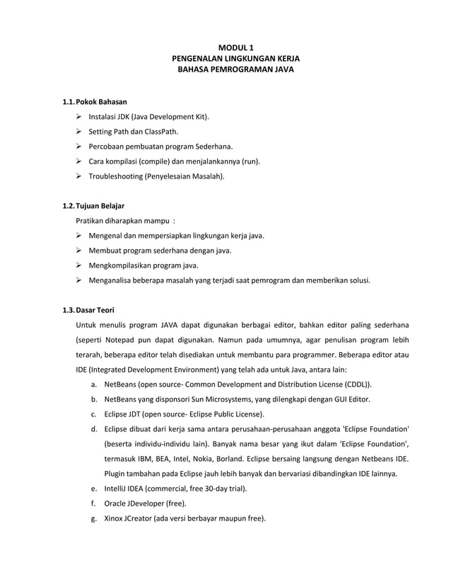 Modul 1 pengenalan | PDF