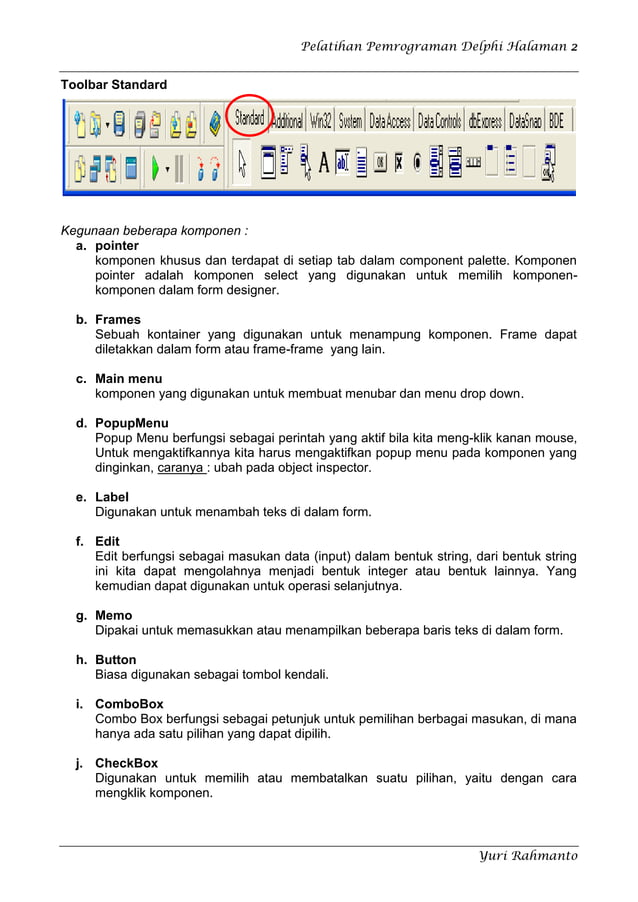Modul1 pengenalan borlanddelphi7 | PDF