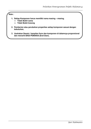 Modul1 pengenalan borlanddelphi7 | PDF