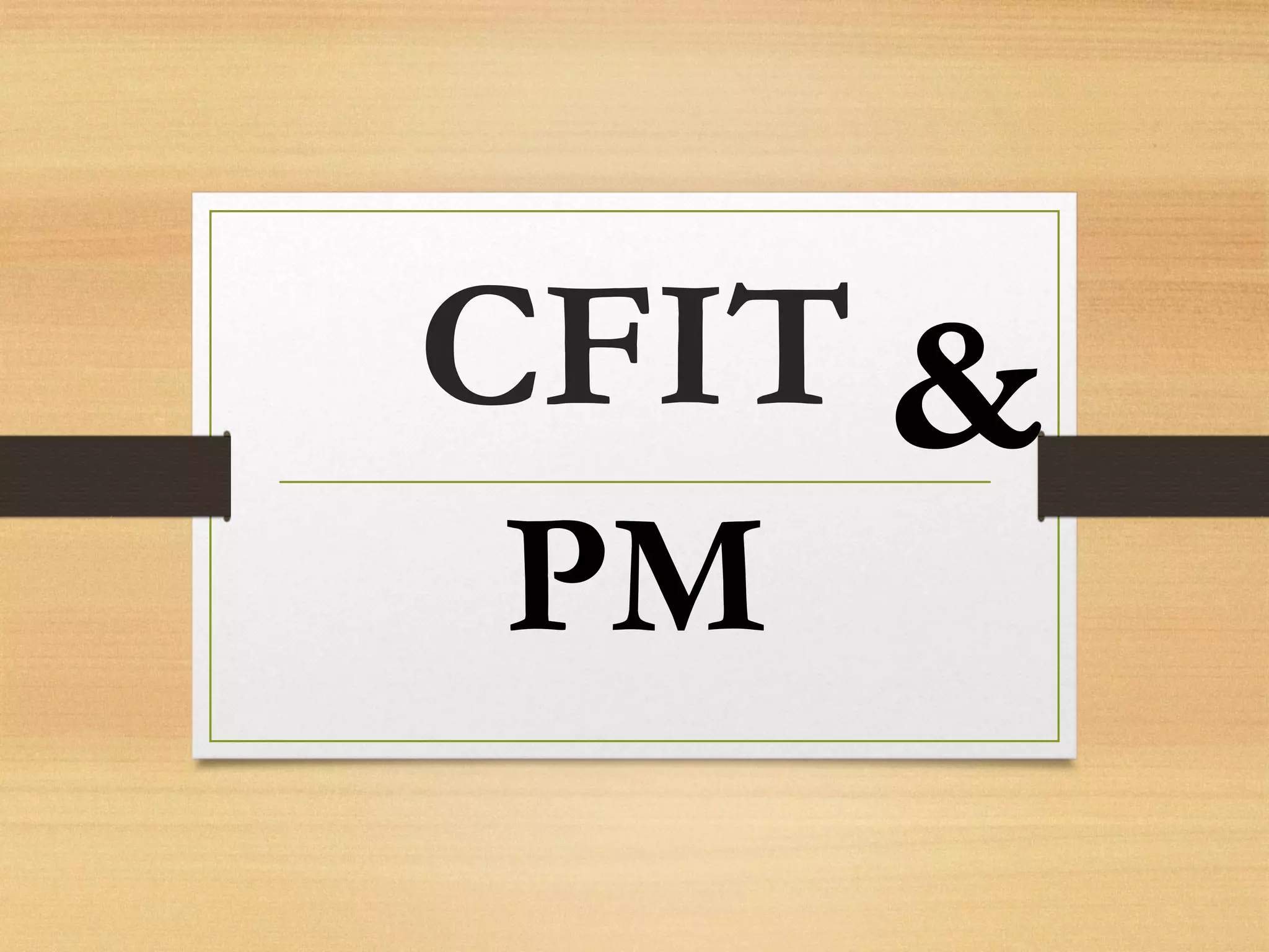 CFIT & PM | PDF