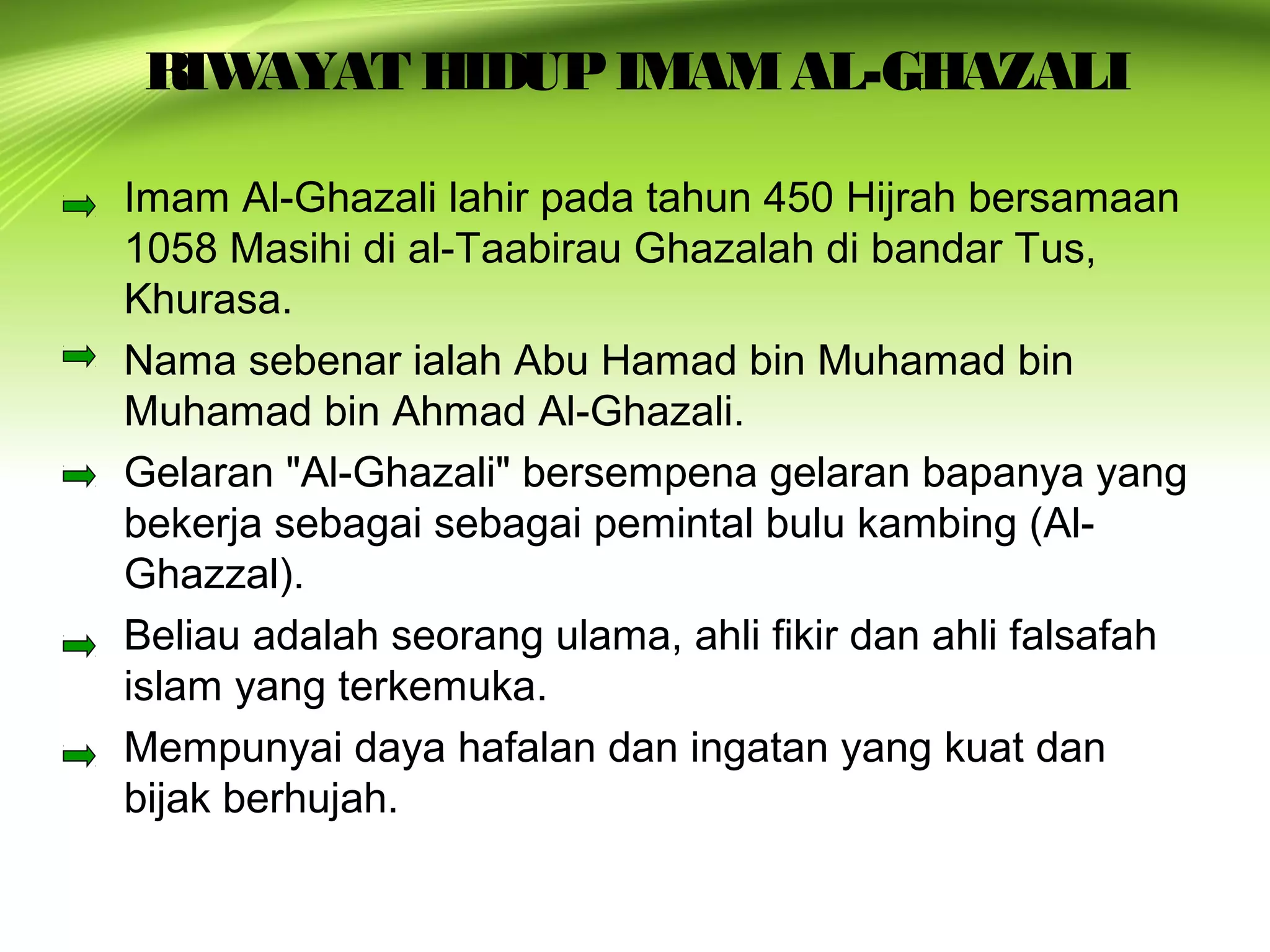 Akhlak Menurut Iman Al-Ghazali | PPT
