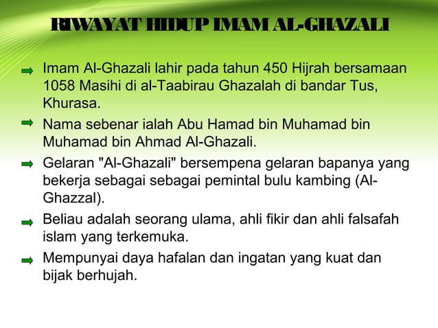Akhlak Menurut Iman Al-Ghazali | PPT