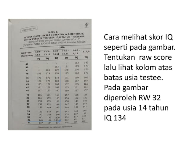 Contoh skoring cfit | PDF