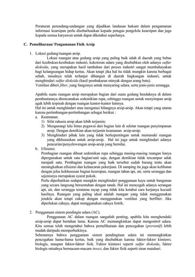 Modul 12 dan 13 peny arsip dan pemeliharaan | DOC