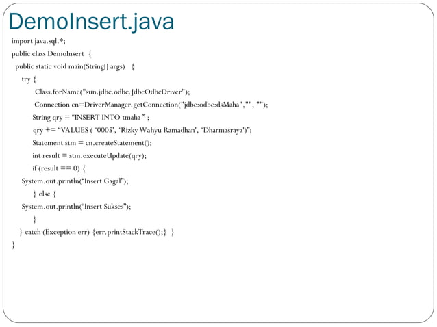 Modul tigabelas Pemrograman Database Java.ppt