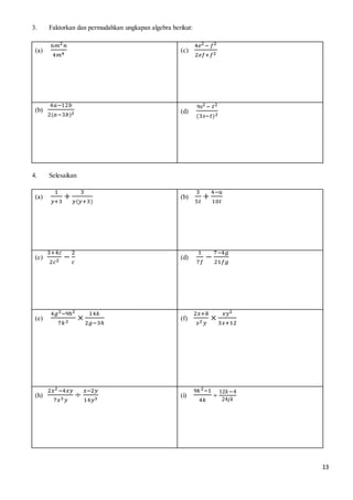 Modul 1 algebra | DOCX