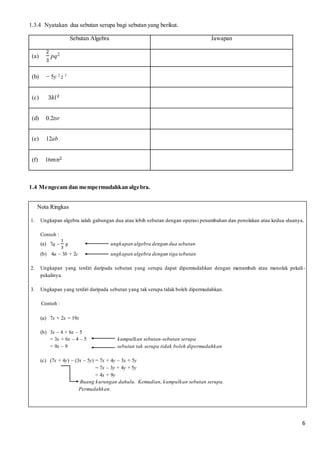 Modul 1 algebra | DOCX