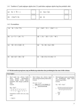 Modul 1 algebra | DOCX