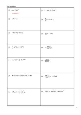 Modul 1 algebra | DOCX