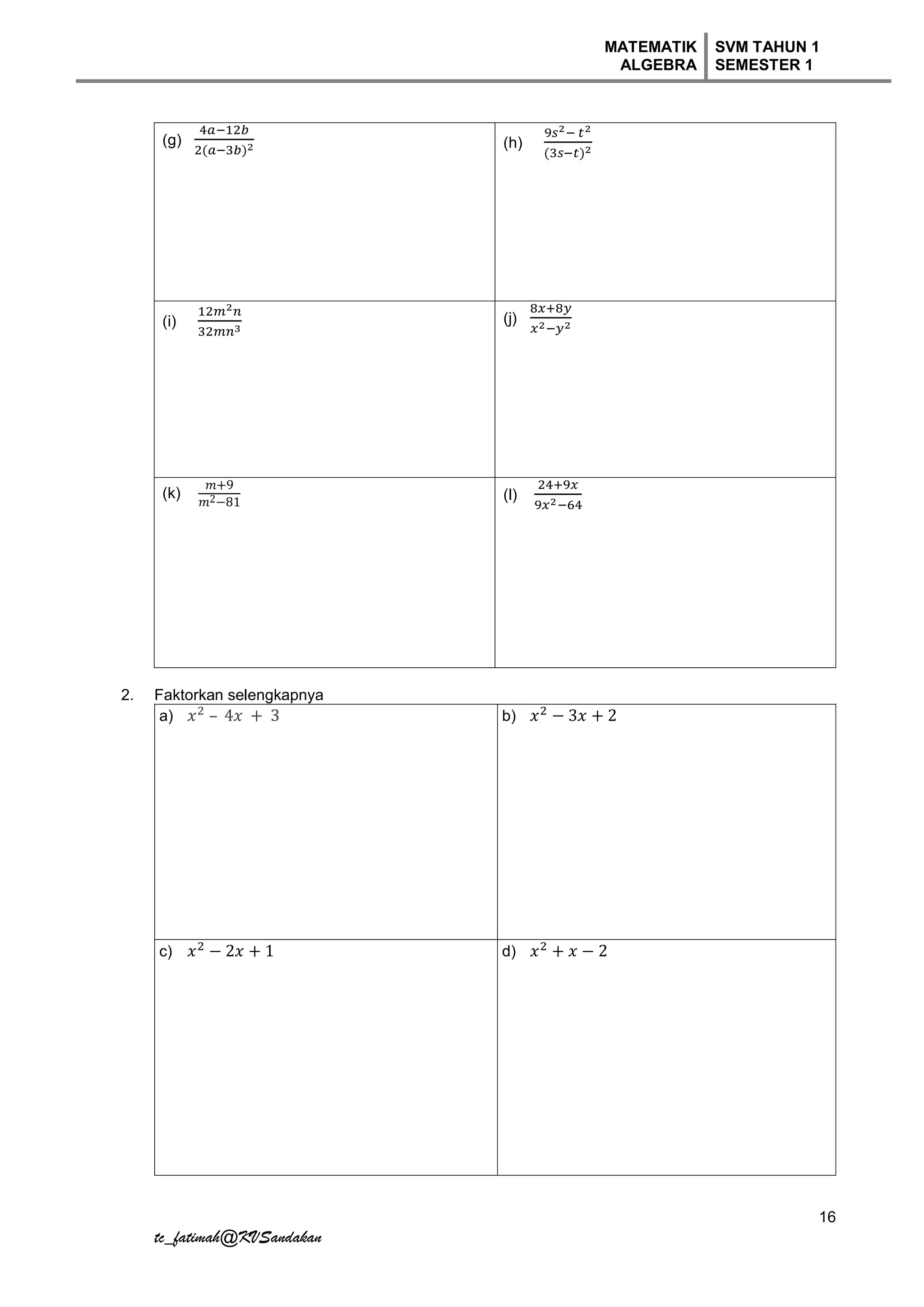Modul 1: Algebra | PDF