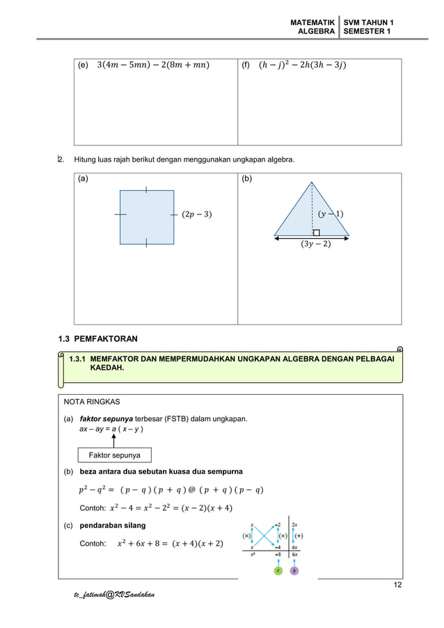 Modul 1: Algebra | PDF