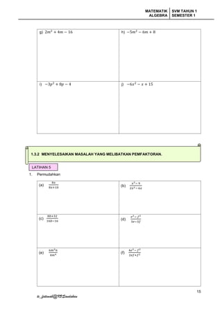 Modul 1: Algebra | PDF