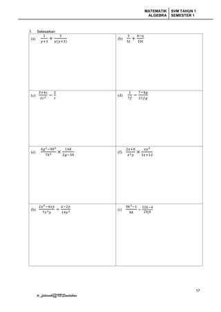 Modul 1: Algebra | PDF