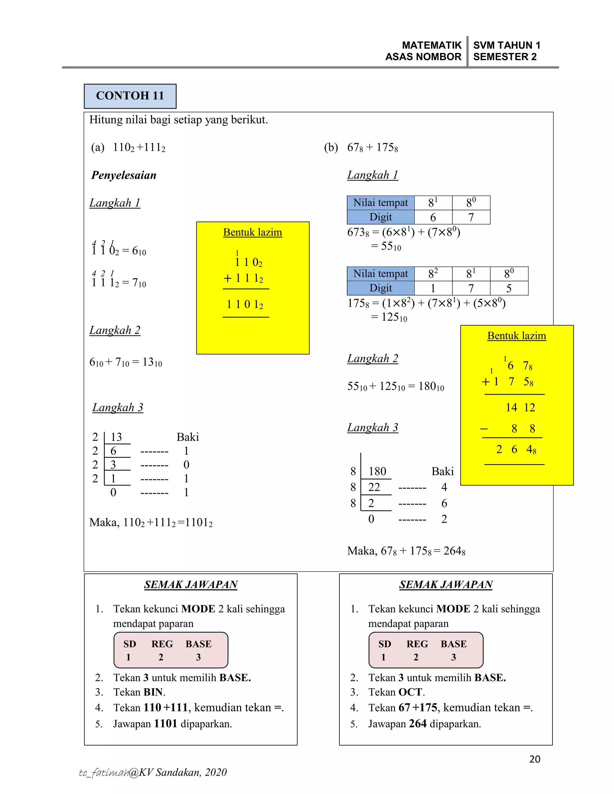 Modul 1 : Asas Nombor | PDF