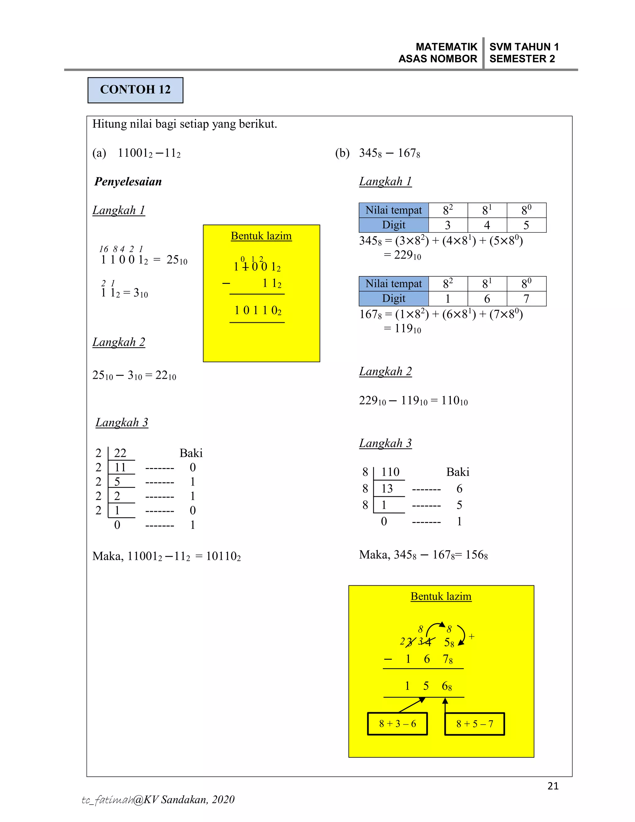Modul 1 : Asas Nombor | PDF