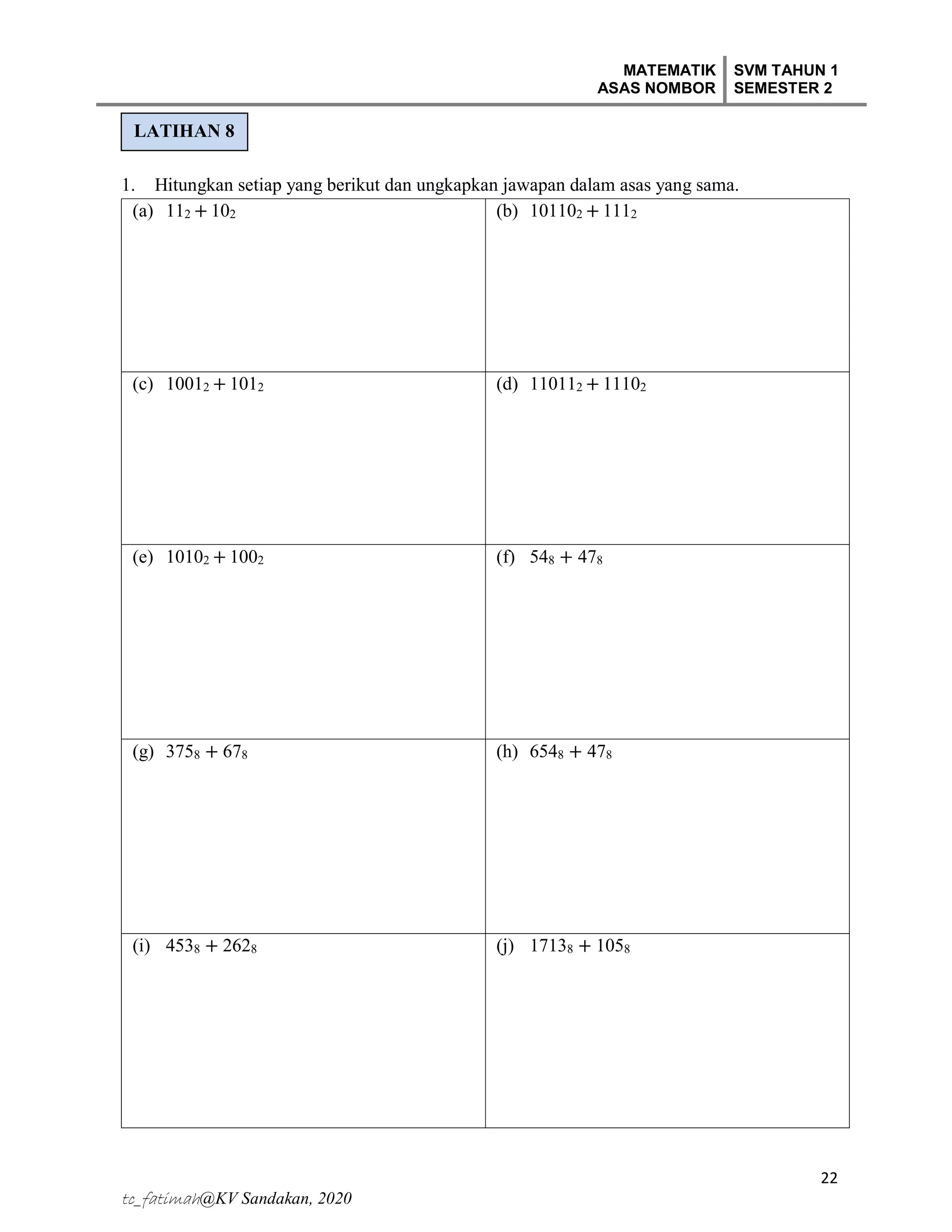 Modul 1 : Asas Nombor | PDF