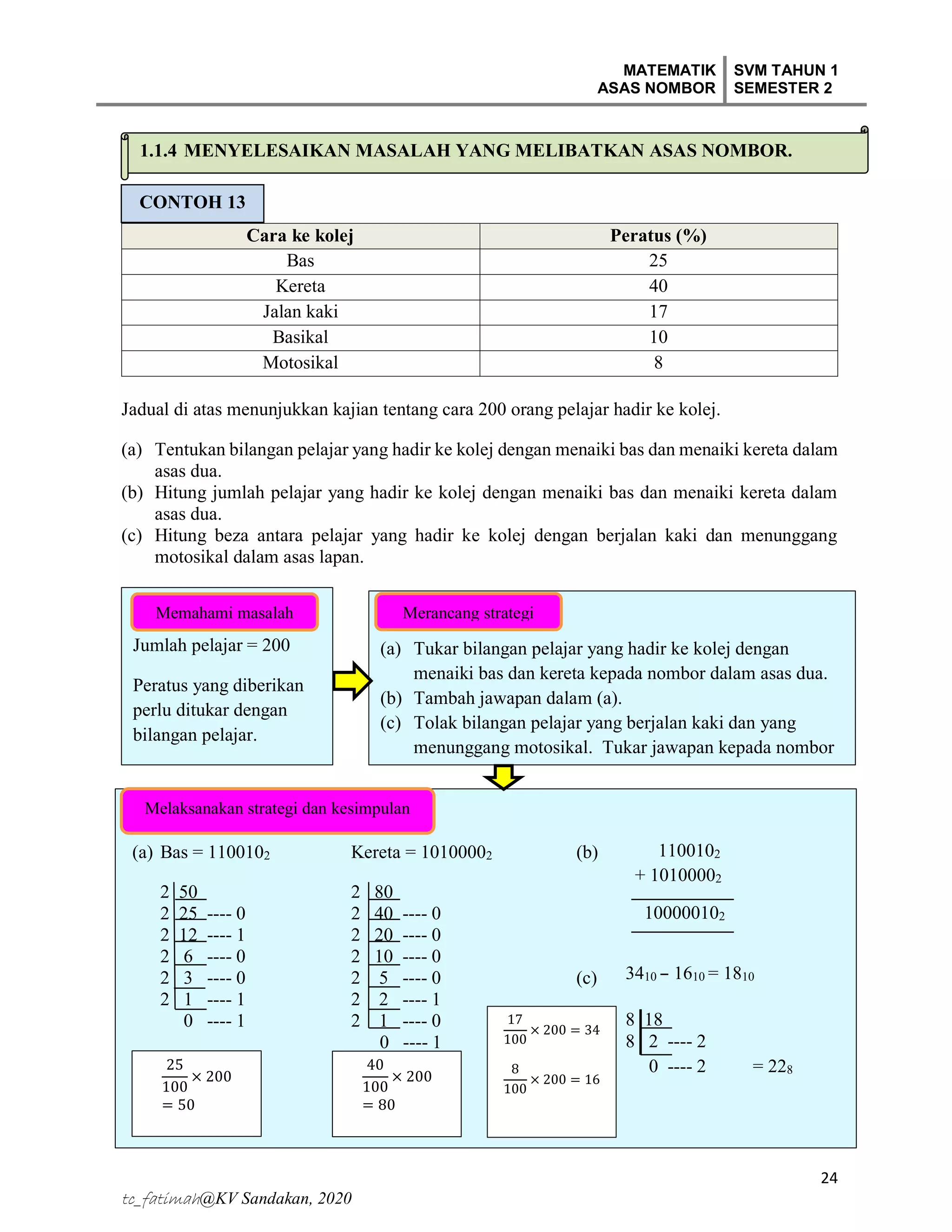 Modul 1 : Asas Nombor | PDF
