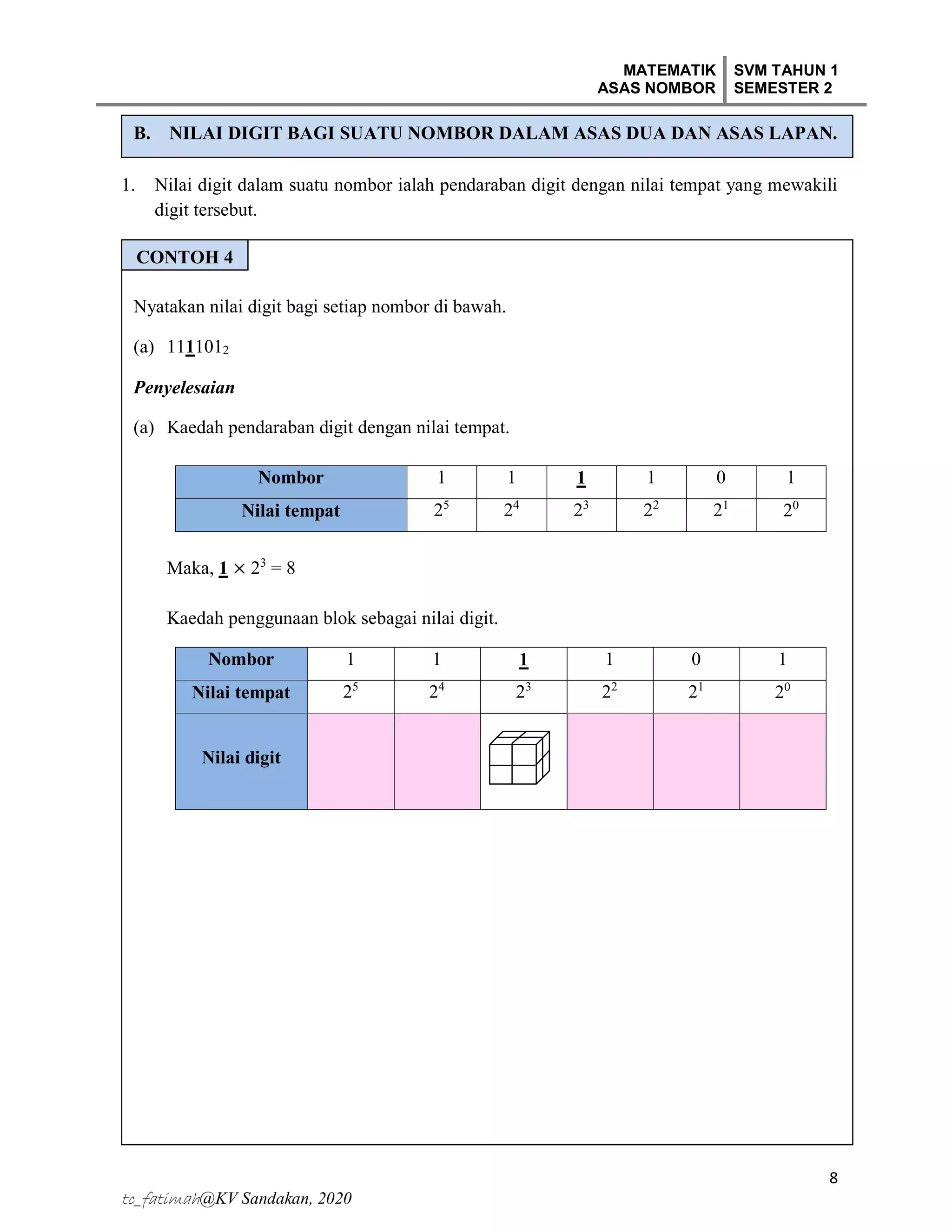 Modul 1 : Asas Nombor | PDF