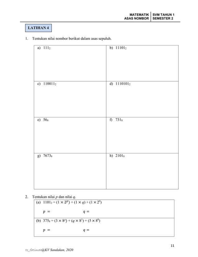 Modul 1 : Asas Nombor | PDF