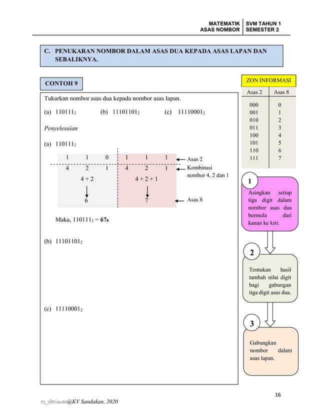 Modul 1 : Asas Nombor | PDF