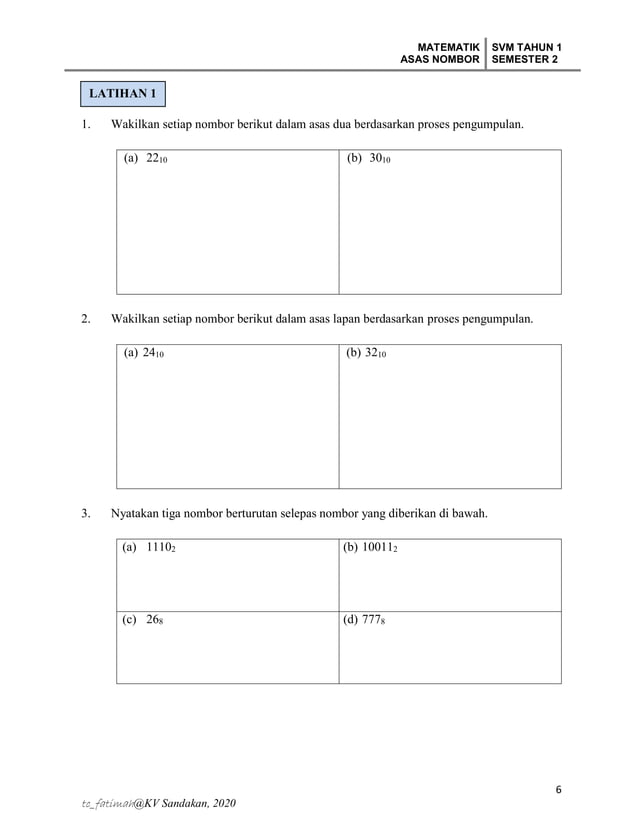 Modul 1 : Asas Nombor | PDF