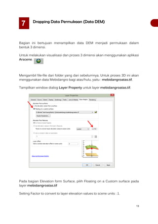 Modul 1b 3 d gis model permukaan | PDF