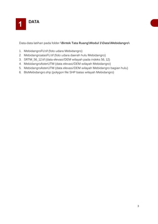 Modul 1b 3 d gis model permukaan | PDF