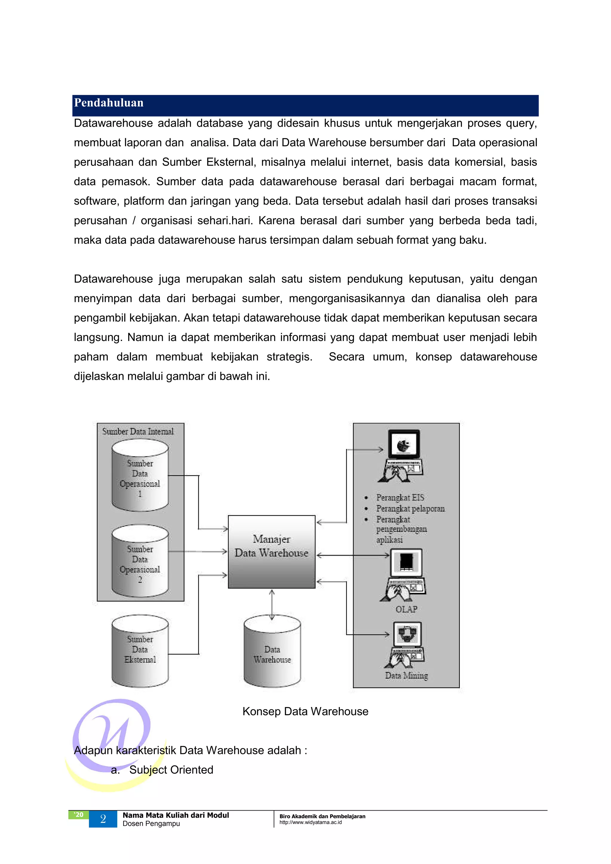 Modul 1 - Datawarehouse & Business Intelligence Overview | PDF