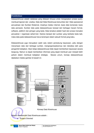 Modul 1 - Datawarehouse & Business Intelligence Overview | PDF