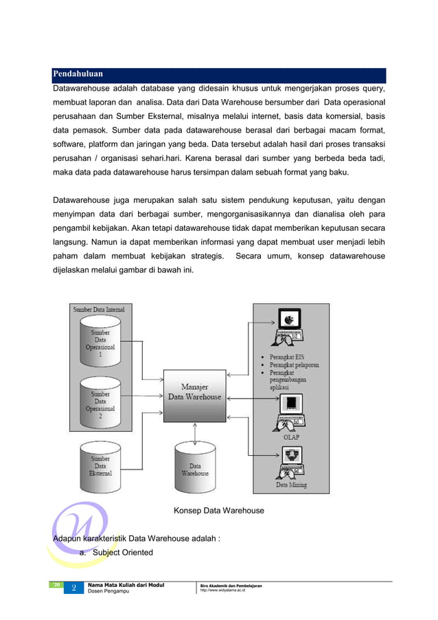 Modul 1 - Datawarehouse & Business Intelligence Overview | PDF