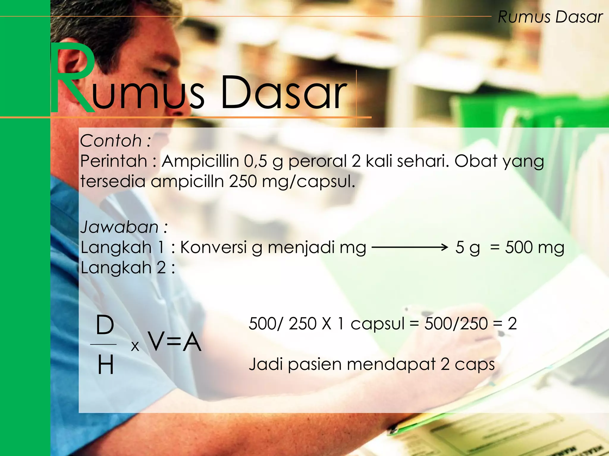 penghitungan dosis obat | PPTX