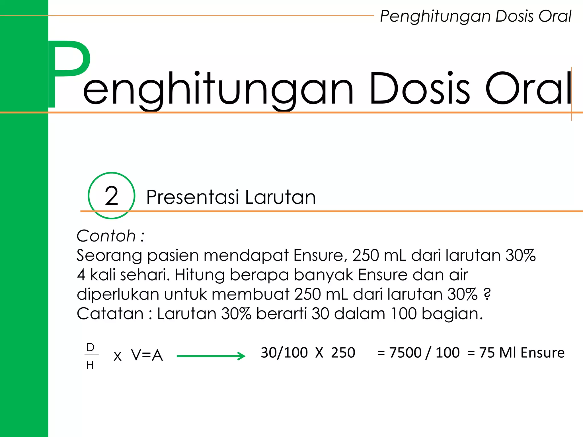 penghitungan dosis obat | PPTX
