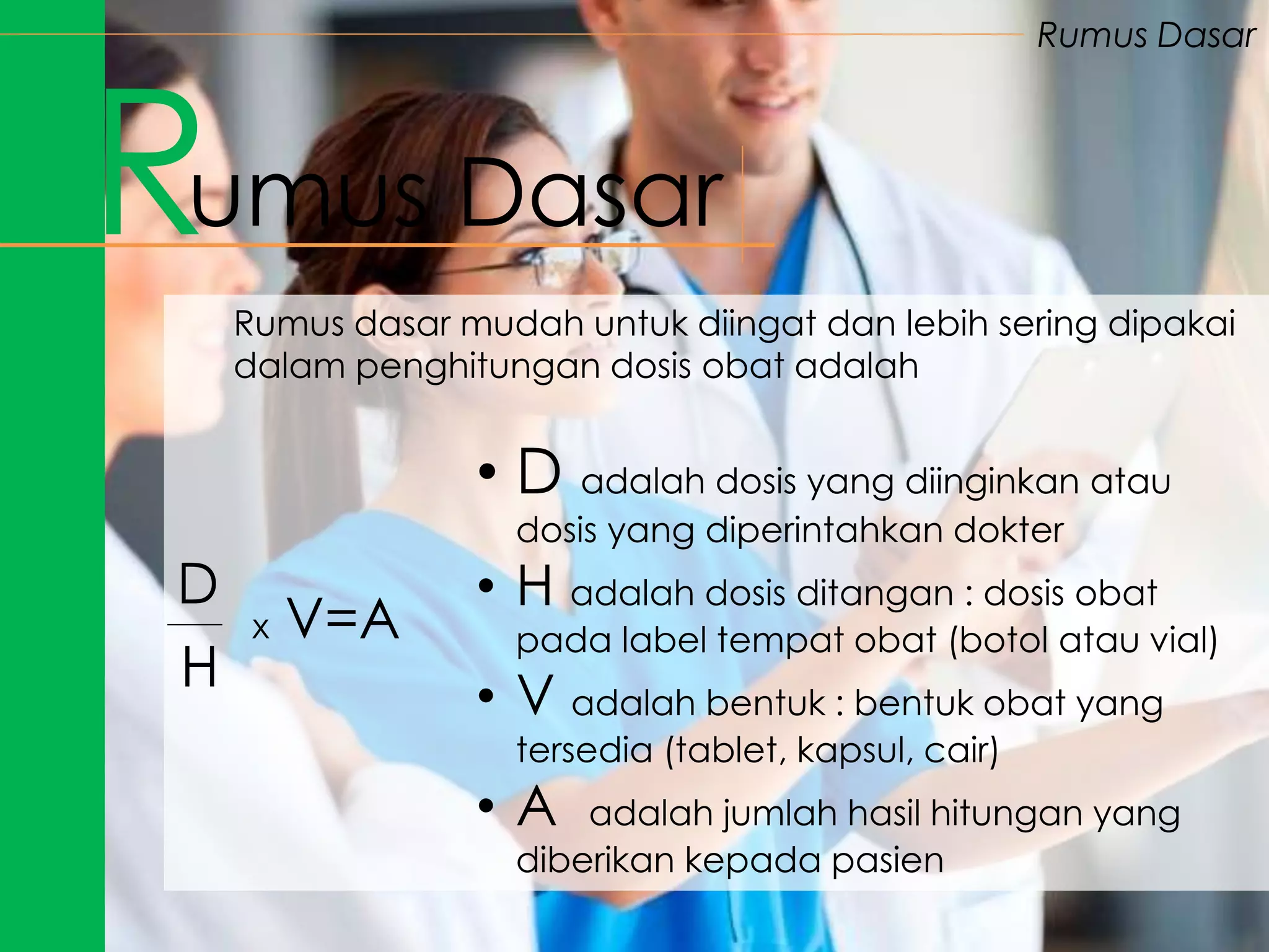 penghitungan dosis obat | PPTX