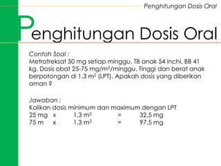 penghitungan dosis obat | PPT