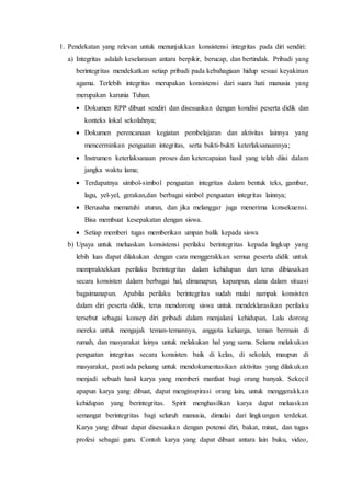 Tugas PPG daljab integritas Modul 1 kb 4 | PDF