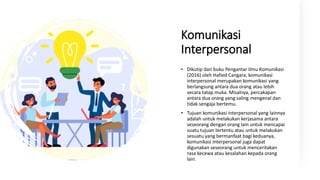 Modul 1 Keterampilan Interpersonal (Pengantar) | PDF