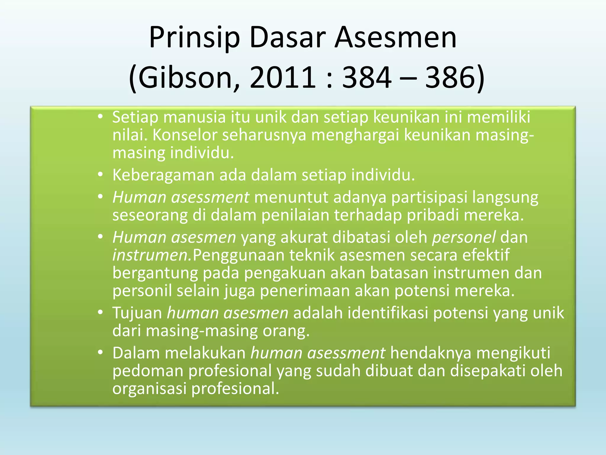 konsep dasar asesmen | PPTX