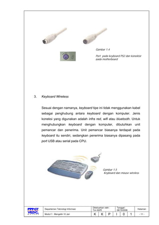 Modul 1 mengetik 10 jari | PDF