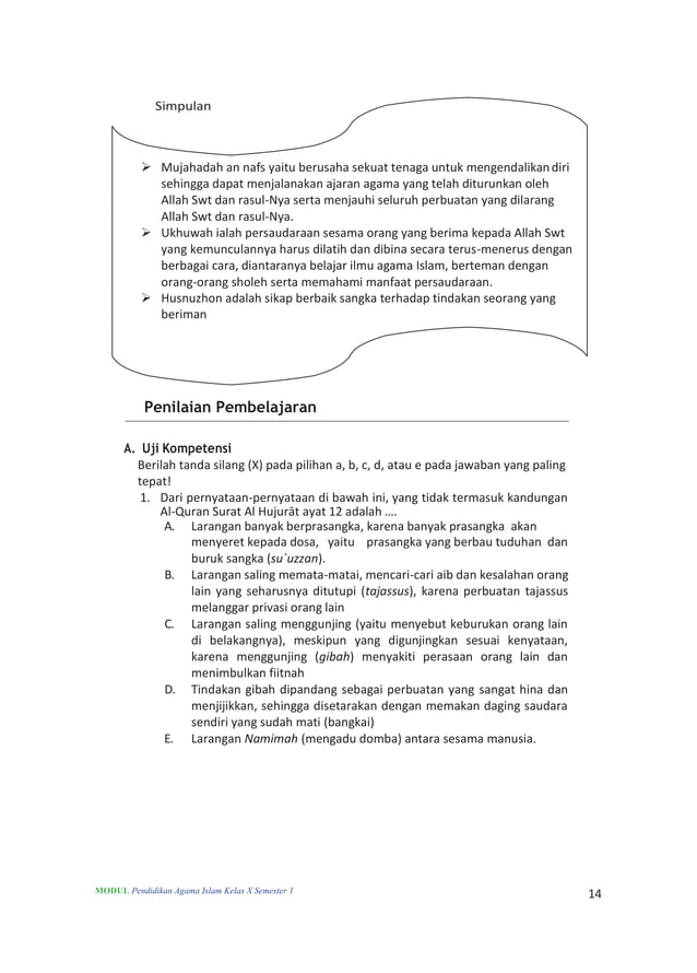 Modul 1 PAI X LB2 | PDF