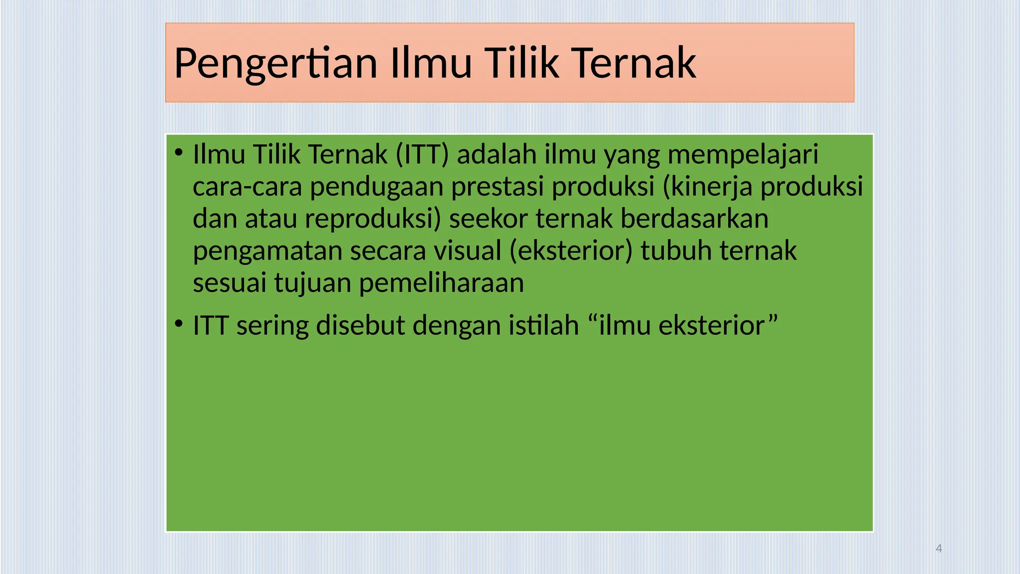 Modul 1 bahan ajar matakuliah ilmu tilik ternak kelas E 2 | PPTX