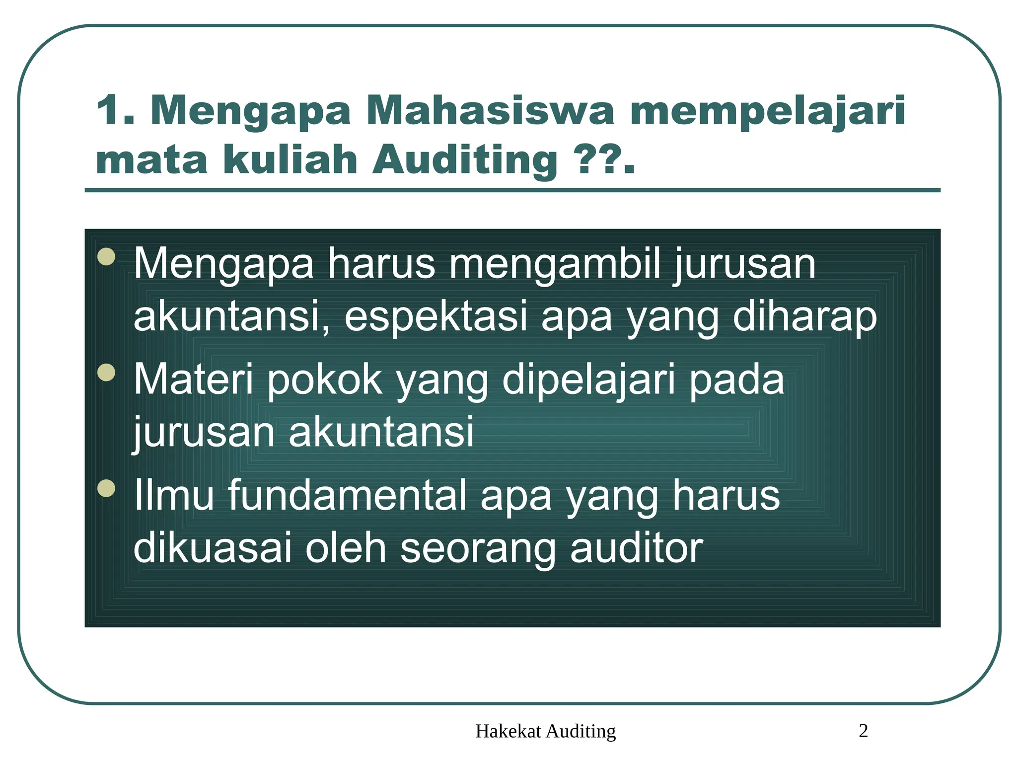 modul pengantar auditing 1 prodi akuntansi | PPT