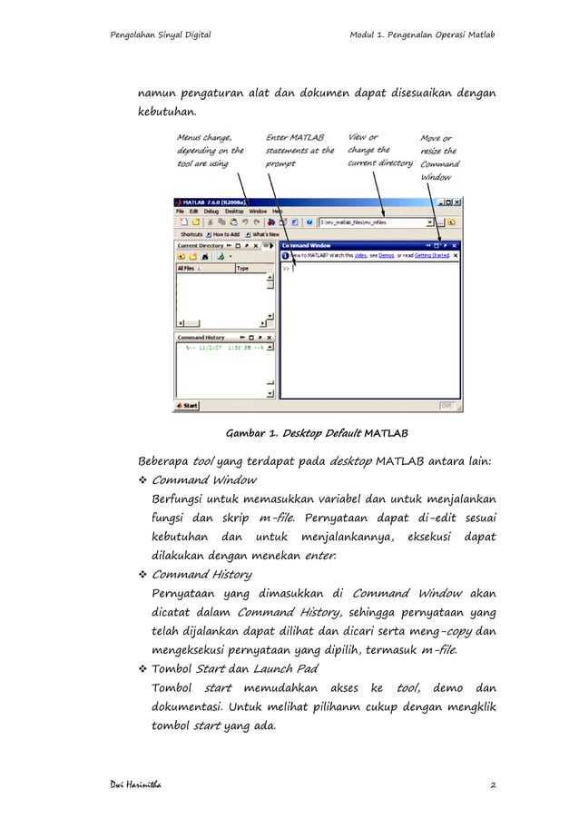 Modul 1 pengenalan matlab | PDF