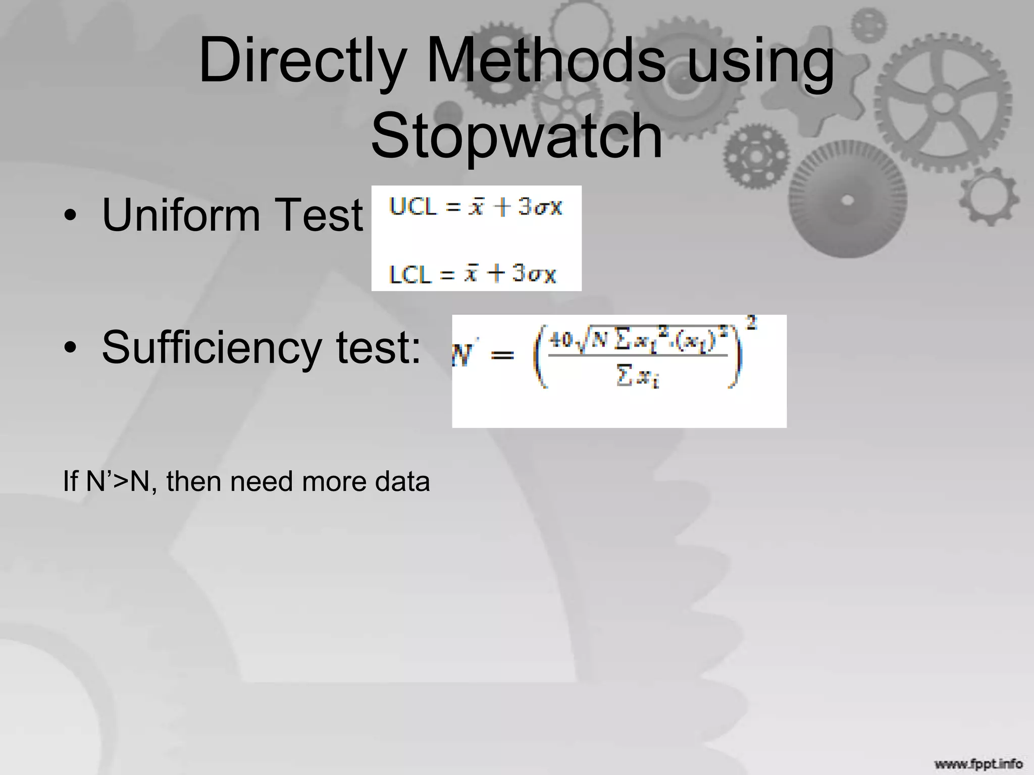 Modul 1 process planning and standard time calculation | PPTX