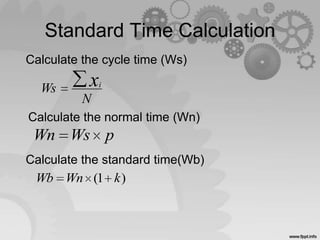 Modul 1 process planning and standard time calculation | PPTX