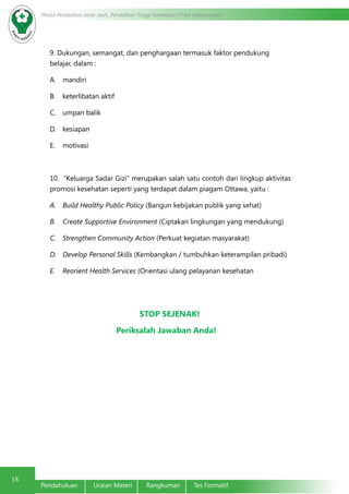 Ruang Lingkup Dan Prinsip Promosi Kesehatan | PDF