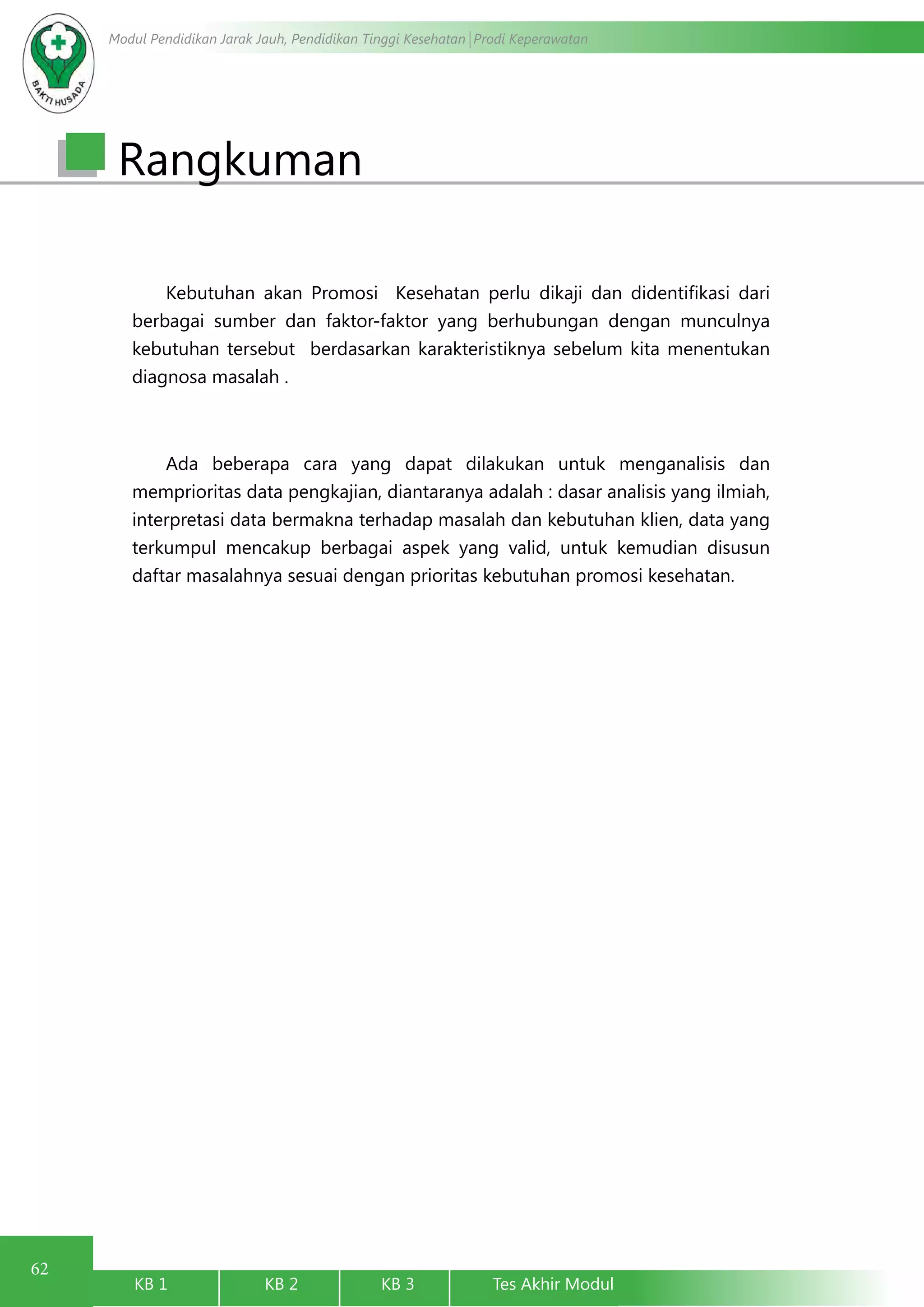 Metode Dalam Promosi Kesehatan | PDF