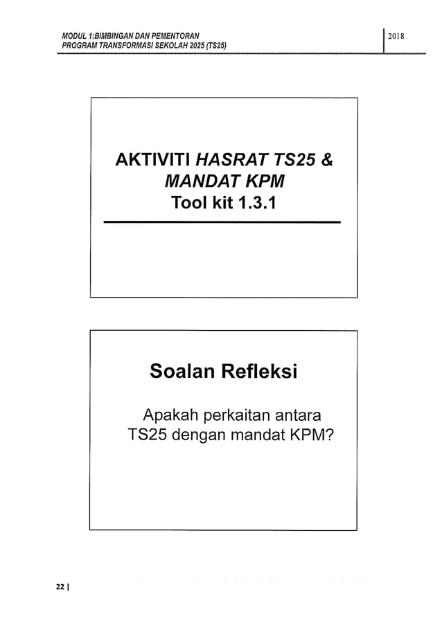Modul 1 ts25 tahun 2018 | PDF
